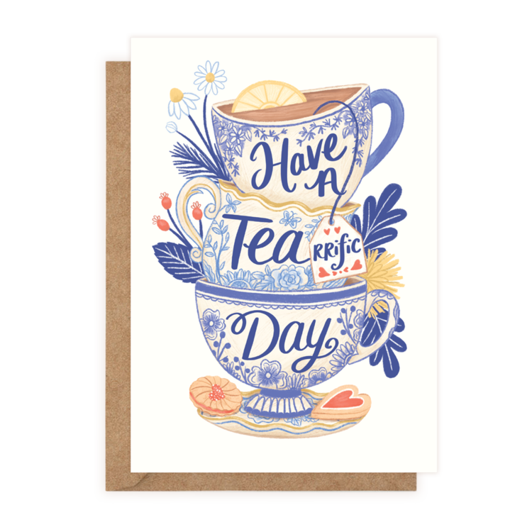 Have A Tea-riffic Day (Greeting Card) – MIMI+MARTHA